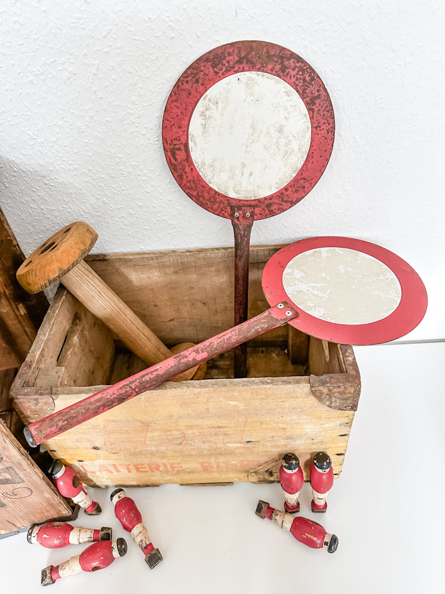 Vintage Bahn-Signal Original Schaffnerkelle